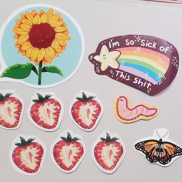 Summer Cat Sticker Bundle / Sticker Pack / Hydroflask Stickers / Vinyl ...