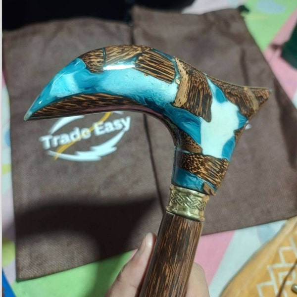 Resin Walking Cane | Antique Walking Cane | Palm Wood Walking Stick ...