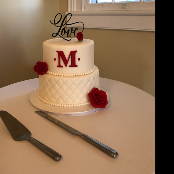 Set of 3 Beautiful Red Roses Sugar Gum Paste Red Roses Cake Topper for ...