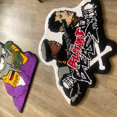 Skeleton Tufted Rug,3d Skull Rug, Handmade Tufted Custom Rug, Living ...