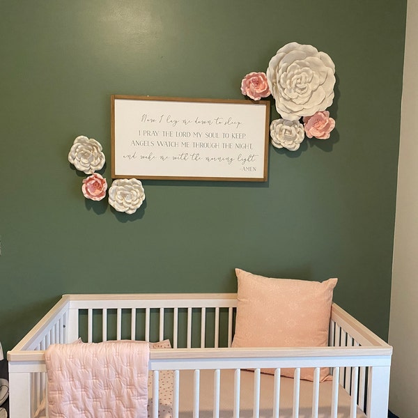 Nursery Prayer Sign | Now I Lay Me Down to Sleep Sign | Nursery Room ...