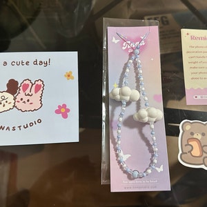 Cube Crystal Phone Charm With Pearl Heart Y2K Style Pink - Etsy