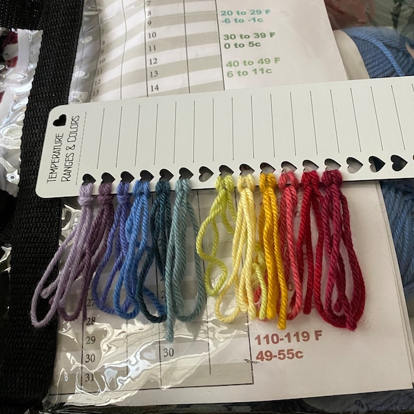 Temperature Blanket Reusable Color Chart. Erasable Swatch Chart for ...