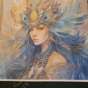 Spirit Guide Drawing and Reading, Stylized Watercolour, Psychic Reading ...