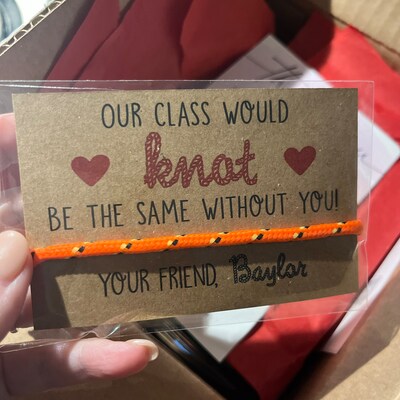 Knot Valentines, PRINTED Friendship Bracelet Valentine's Day Cards for ...