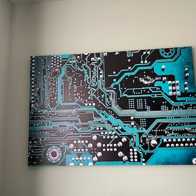 Circuit Board Art, Computer Scince Print, Science Art, Motherboard ...