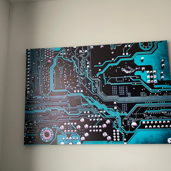 Circuit Board Art, Computer Scince Print, Science Art, Motherboard ...