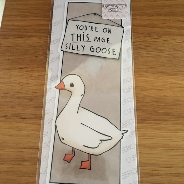 Silly Goose Illustrated Bookmark Set - Etsy