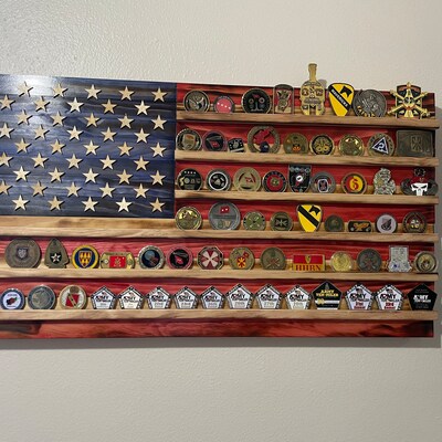 Rustic American Flag Gun Rack. Compound Bow Rack With Military - Etsy