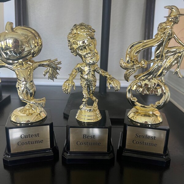 Halloween Costume Trophy: Engraved Party Prize - Etsy