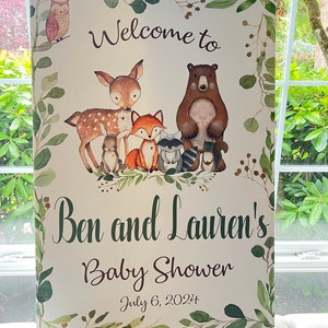 PRINTABLE 5X7 Woodland Animal Signs Set of 8, Woodland Nursery Signs ...