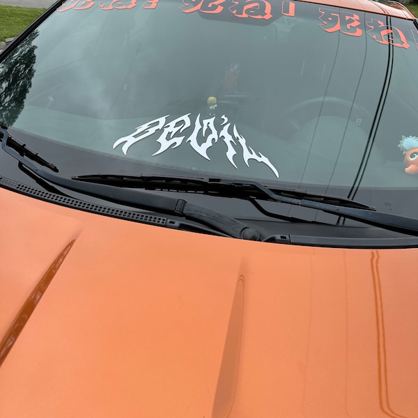 Custom Windshield Decal - Insert Your Own Text Car Decal - Etsy