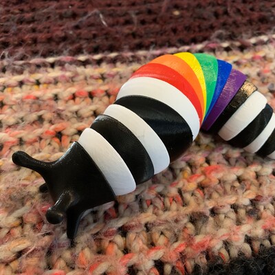 3D Printed Ally Flag Fidget Slug - Etsy