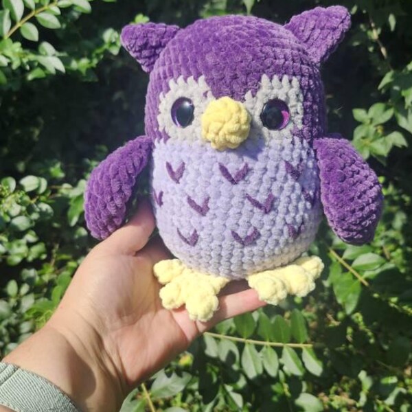 Crochet Owl Pattern LOW SEW Owls Bird Stuffed Animal Amigurumi PDF ...