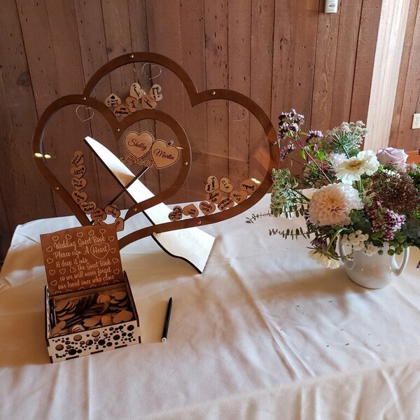Transparent WEDDING GUEST BOOK, Transparent Heart, Wedding Guest Book ...