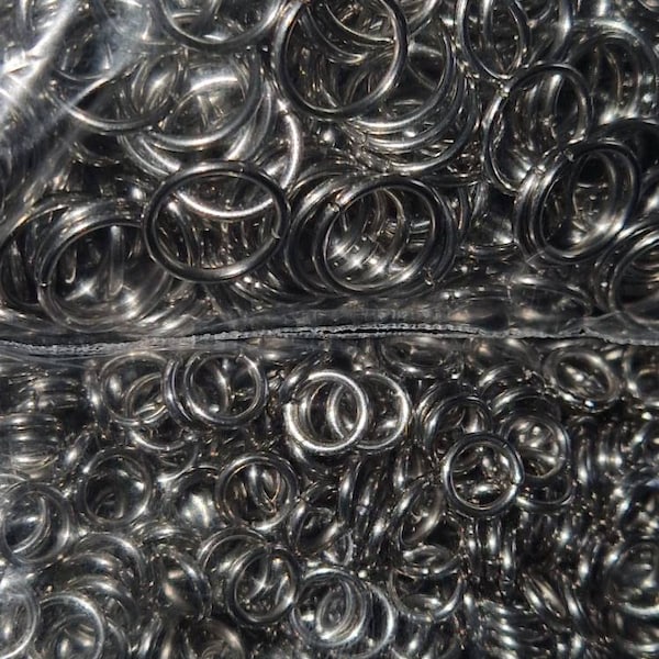6.3x1.2mm, Stainless Steel Jump Rings, Machine Cut, Chainmaille Rings ...