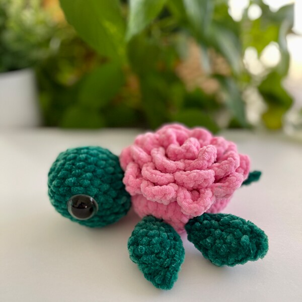 No Sew Rose Turtle Pattern- Crochet Daisy Turtle- Crochet Turtle ...