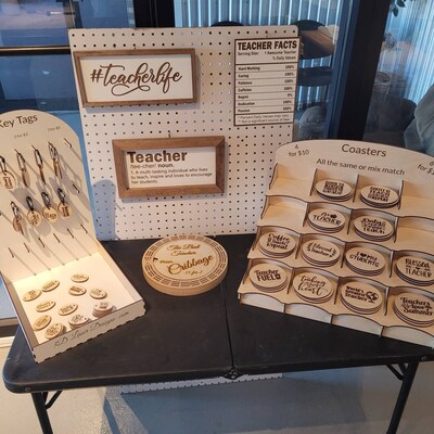 Extra Wide Retail Coaster Counter Display Stand, 16 Pocket, 4x4 Inch ...