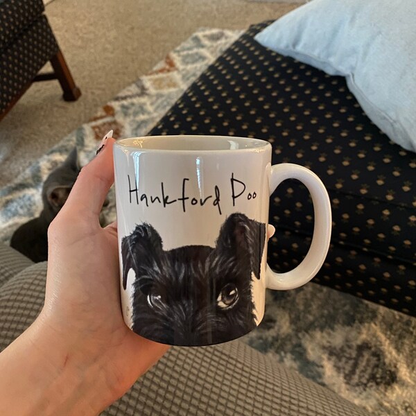 Schnauzer Coffee Mug, Personalized Black or Gray Schnauzer Gift - Etsy