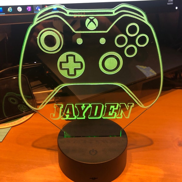 Game Controller Night Light, Personalized Free, LED Night Lamp, With ...
