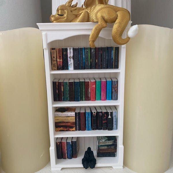 3D Printed Mini Bookshelf Decor, 1:12 Scale Bookcase Gift - Etsy