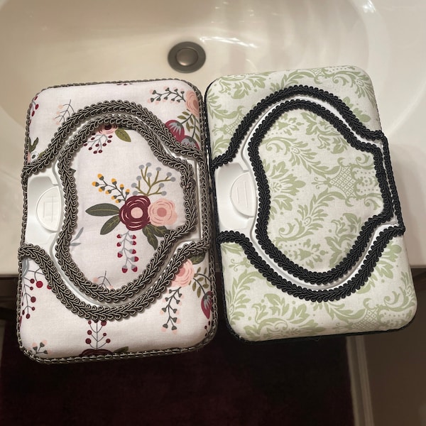 Hot Pink Large Floral Travel Baby Wipe Case, Personalized Wipecase ...
