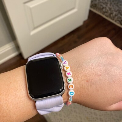 Pastel Candy Color Seed Bead Stretch Stacking VSCO Bracelet Letter ...