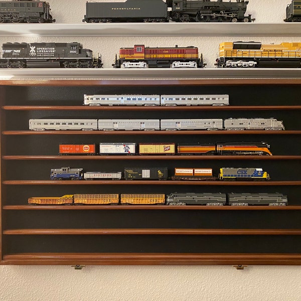 N Scale Train Display Case Model Car Cabinet Wall Rack W/ 98% UV ...