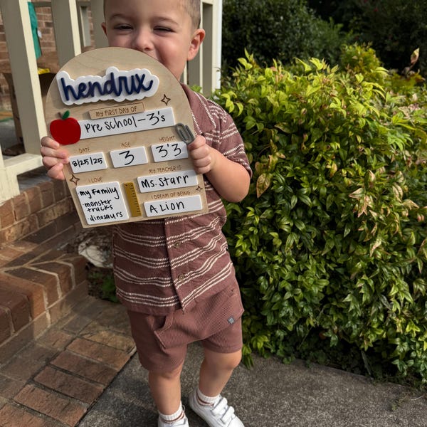 First Day of School Sign | Changeable Back to School Sign ...