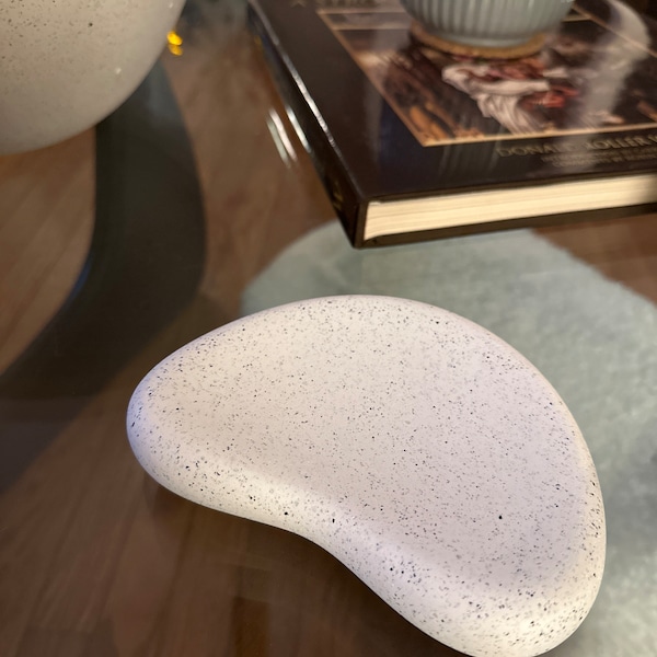 Chunky Pebble Tray, Bean Trinket Tray, Asymmetrical Tray, Oblong Dish ...