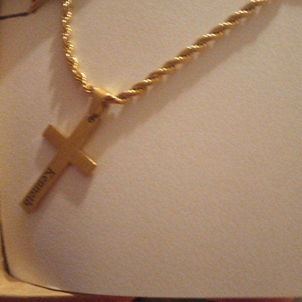 Personalized Cross Necklace for Boys • Custom Cross Necklace • Kids ...