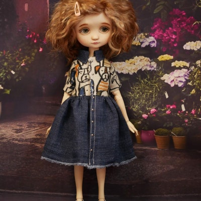 Patterns Dress With Double Breasted Collar for Neo Blythe, Licca Doll ...