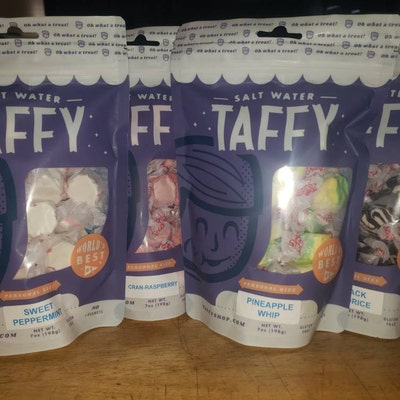 Taffy Shop Happy Birthday Salt Water Taffy 7oz Bag Candy Soft and Sweet ...