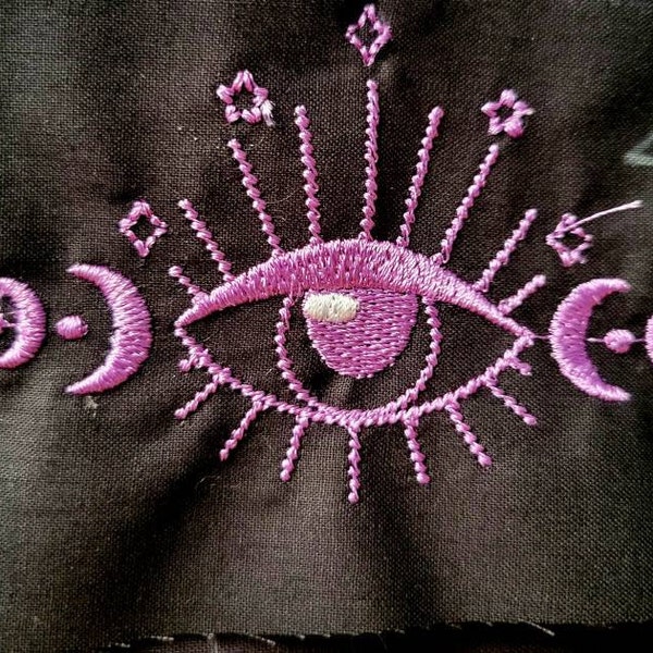 Mystical Eye Embroidery Design: Celestial Moon Phases (machine Files ...