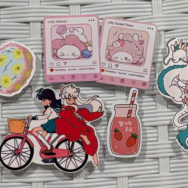 Anime Couple Sticker, Cute Kawaii Anime Sticker, Cute Couple Anime ...