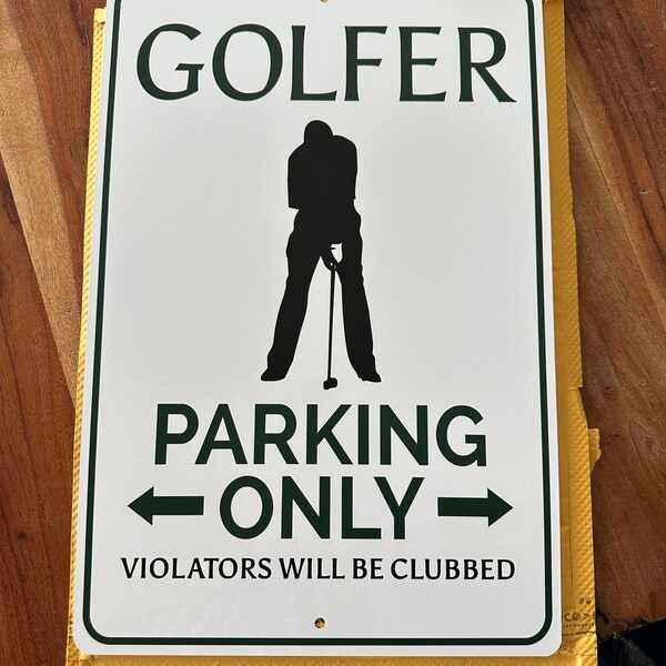 Golfer Parking Sign, Golfer Sign, Golf Lover Gift, Gift for Golfer ...