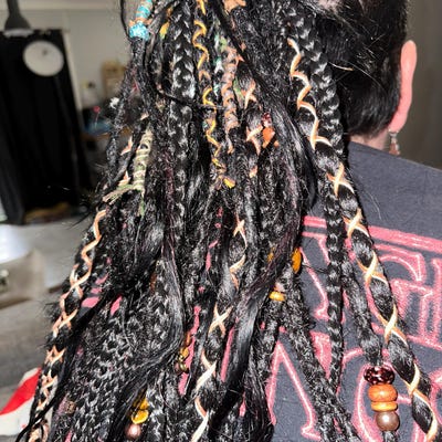 Agate Druzy Crystal Hair Wrap, Green Fairy Loc Extension With Om, Sun ...