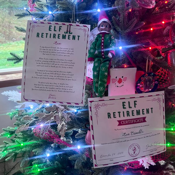 Elf Retirment Letter and Certificate, Editable Elf Retiring Letter ...