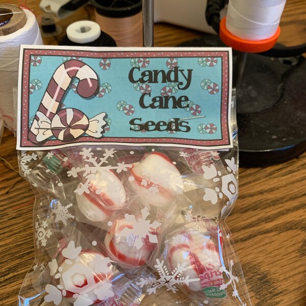 Candy Cane Seeds Bag Topper - Digital Printable - Good Craft Show ...