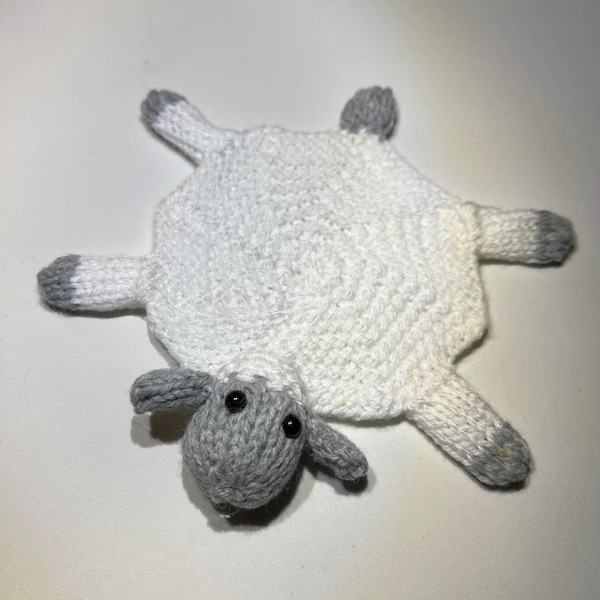 Sheep Coaster Knitting Pattern PDF Easy Knit Beginners Farm Animal Mug ...
