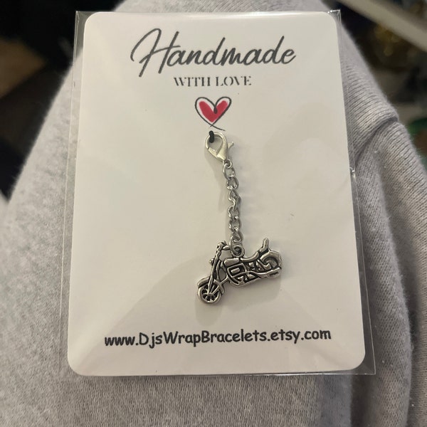 Motorcycle Zipper Pull Charm, Biker Gift, Biker Jewelry, Motorcycle ...