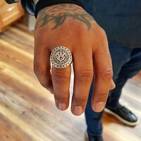 Widows Sons Masonic Ring in Sterling Silver Cigar Band Style - Etsy Canada