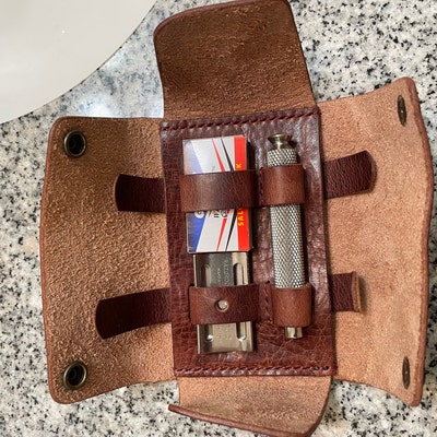 Handmade Leather Shaving Kit Holder, Personalized Grooming Gift for Men ...