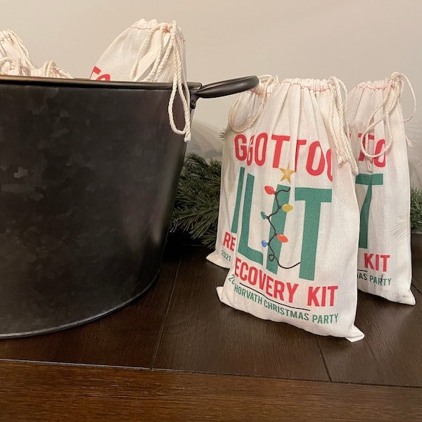 Holiday Party Favors, Got Too Lit Kit, Custom Christmas Party ...
