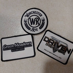 Custom Iron on Patches Choose Your Shape, Custom Made Printed Patches ...