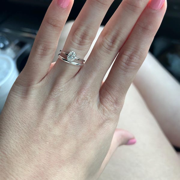 Thin Minimalist High Polished Simple Plain Silver Ring Band / Stackable Engagement Promise ...