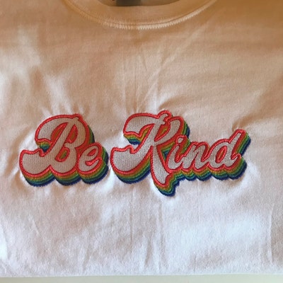 Be Kind Embroidery Design, Retro, Vintage, Quote Embroidery Design ...
