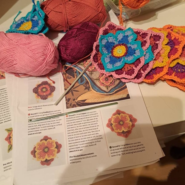 Magic Circles Scarf Pattern by Jane Crowfoot - Etsy