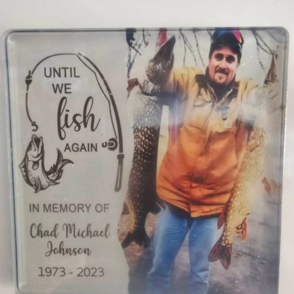 Until We Fish Again Memorial Magnet, Gone Fishing Sympathy Gift, Custom ...