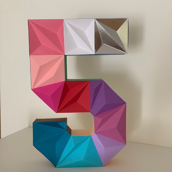 Papercraft 3D M LETTER, Low Poly ALPHABET, Decor for Home, Letter ...